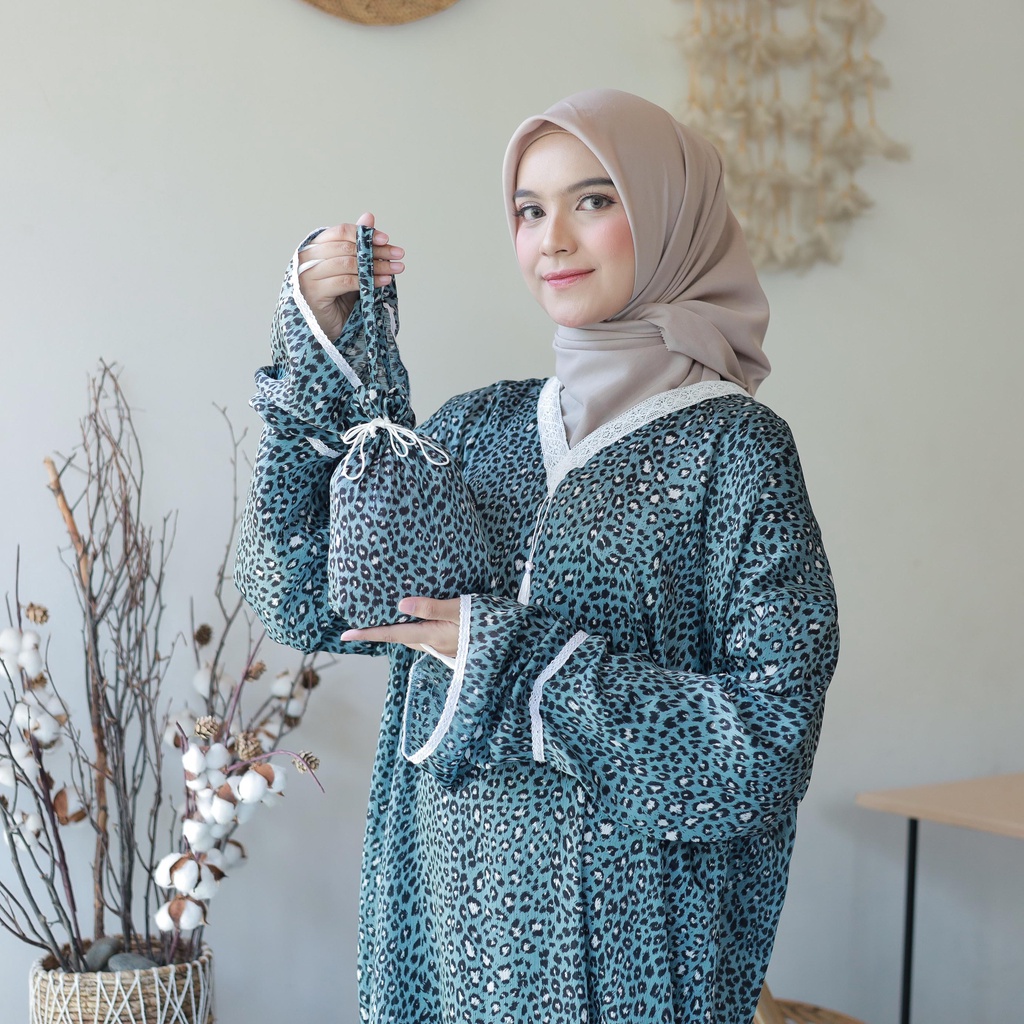 Jual ASPUT - Sada Leopard Mukena Abaya Turki | Shopee Indonesia