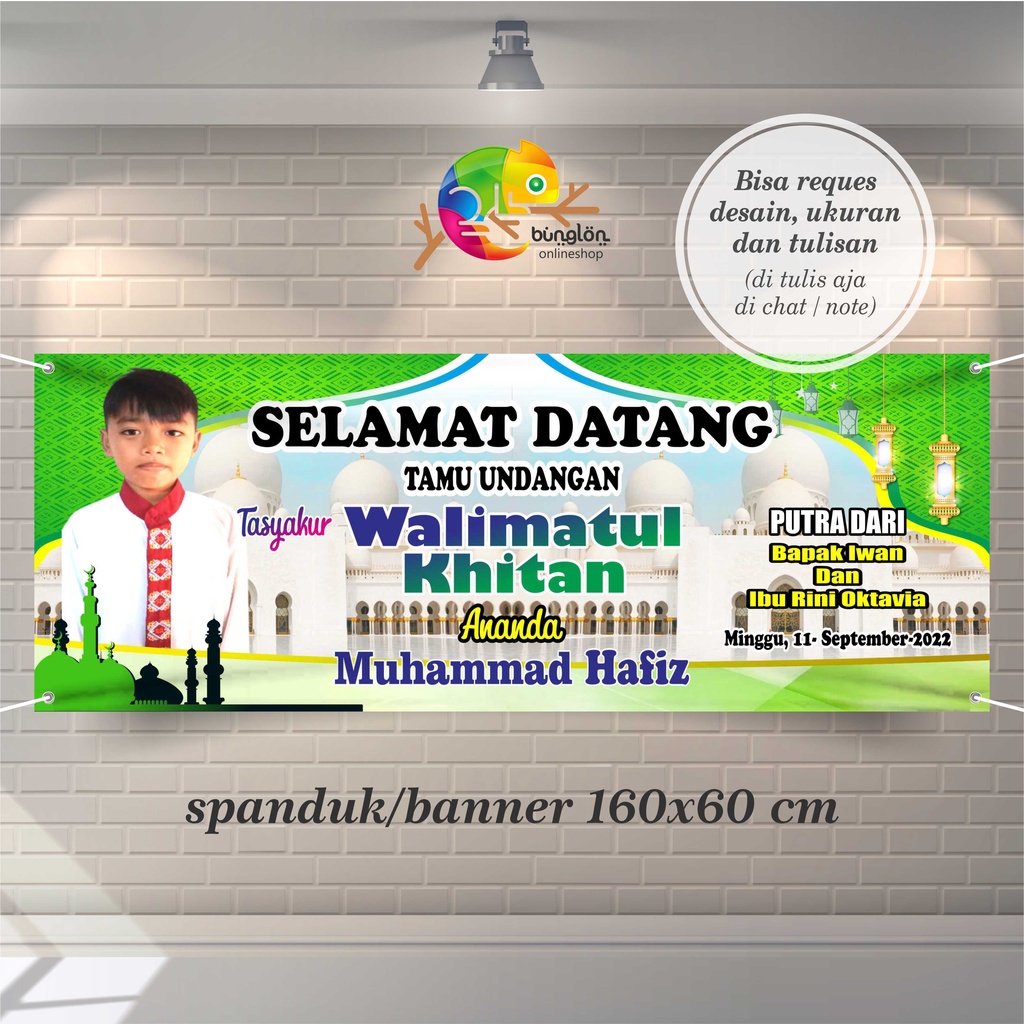 Jual Spanduk Banner Selamat Datang Tamu Undangan Khitanan, Pernikahan, Dll Free Desain | Shopee ...