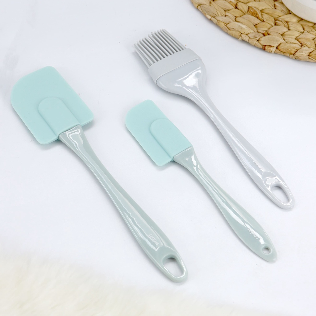Jual Smatt 3 in 1 Kitchen Utensils Spatula Silicone Kuas Sutil Alat ...
