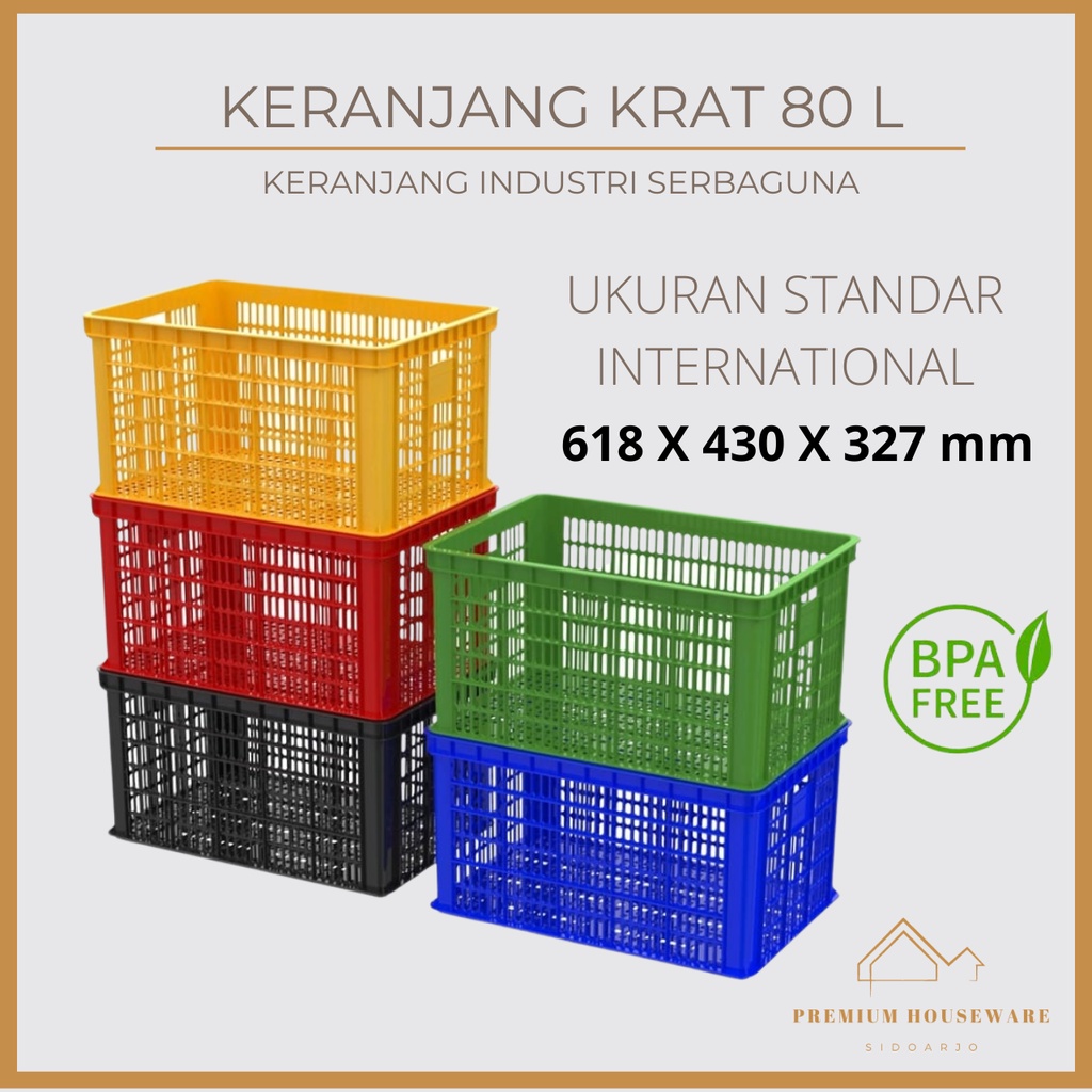 Jual KERANJANG KRAT INDUSTRI KRAT 80L BESAR BAHAN ORI TEBAL TERMURAH BY ...