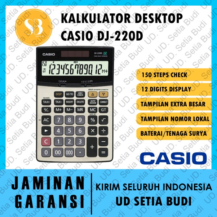 Jual NEW Kalkulator Casio DJ-220D Baru dan Asli | Shopee Indonesia