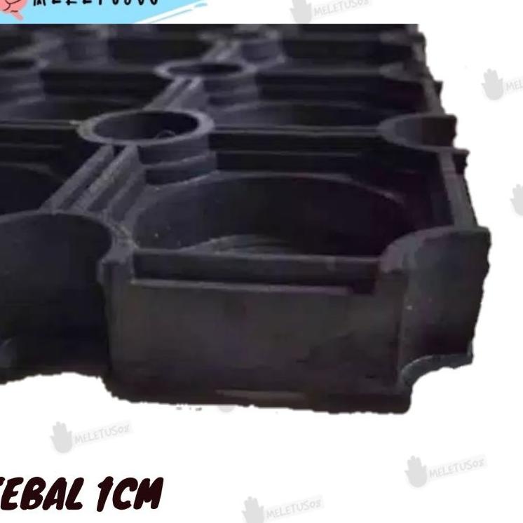 Jual KESET/KARPET KARET LUBANG KOMPOS HITAM UNTUK LANTAI LICIN KAMAR ...