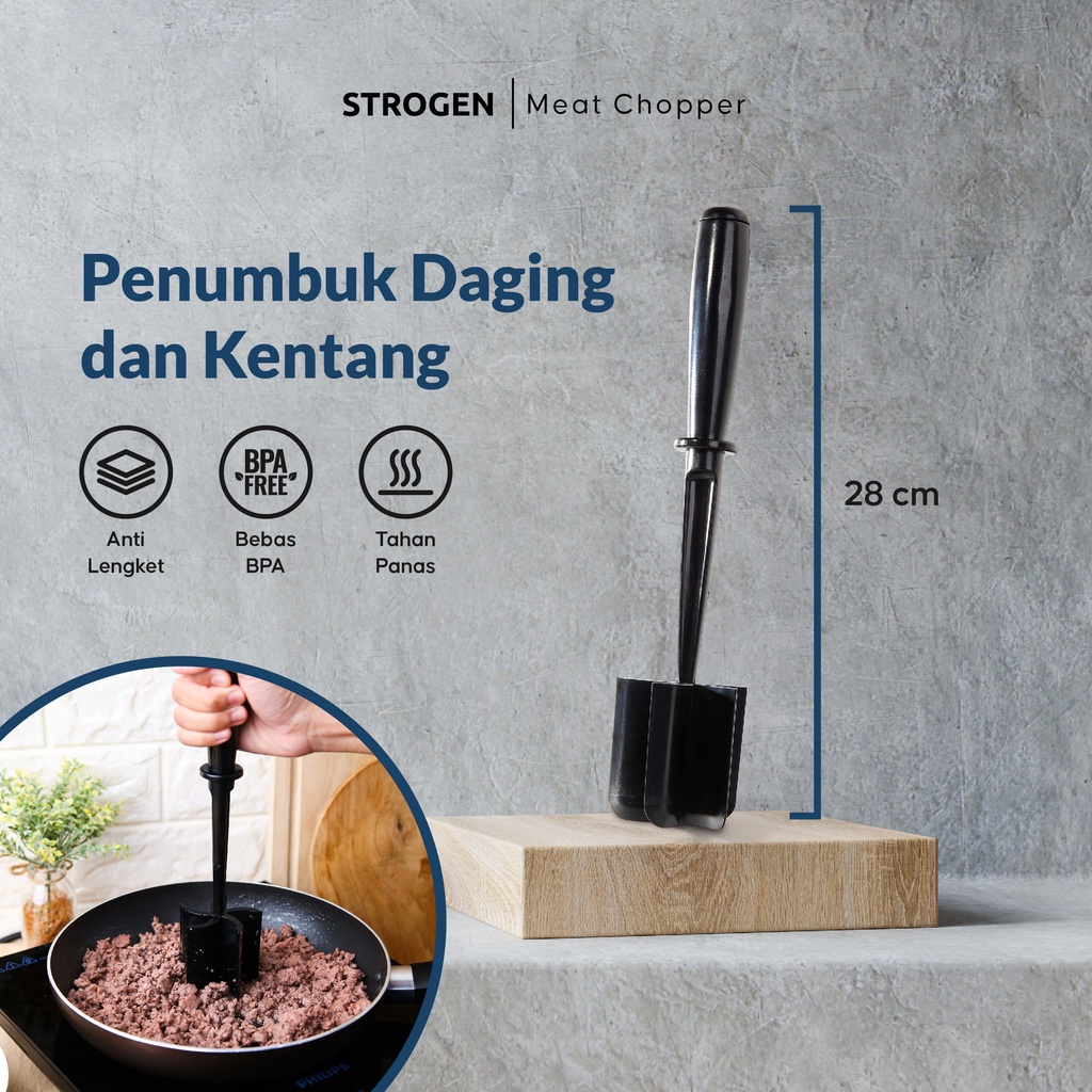 Jual STROGEN Meat Masher Mixer Chopper Premium Penghalus Daging Non ...
