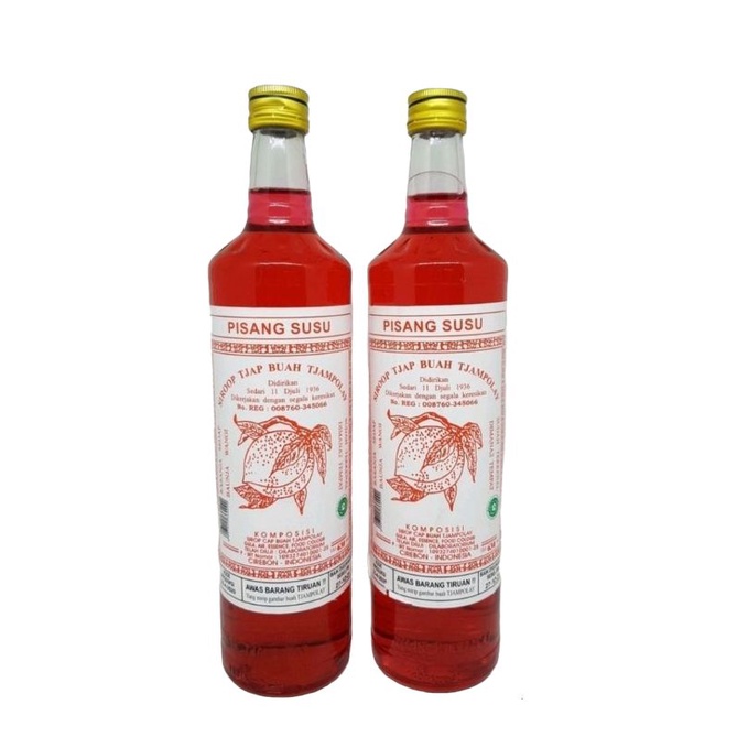 Jual Syrup tjampolay sirup asli khas Cirebon rasa pisang susu + gratis ...