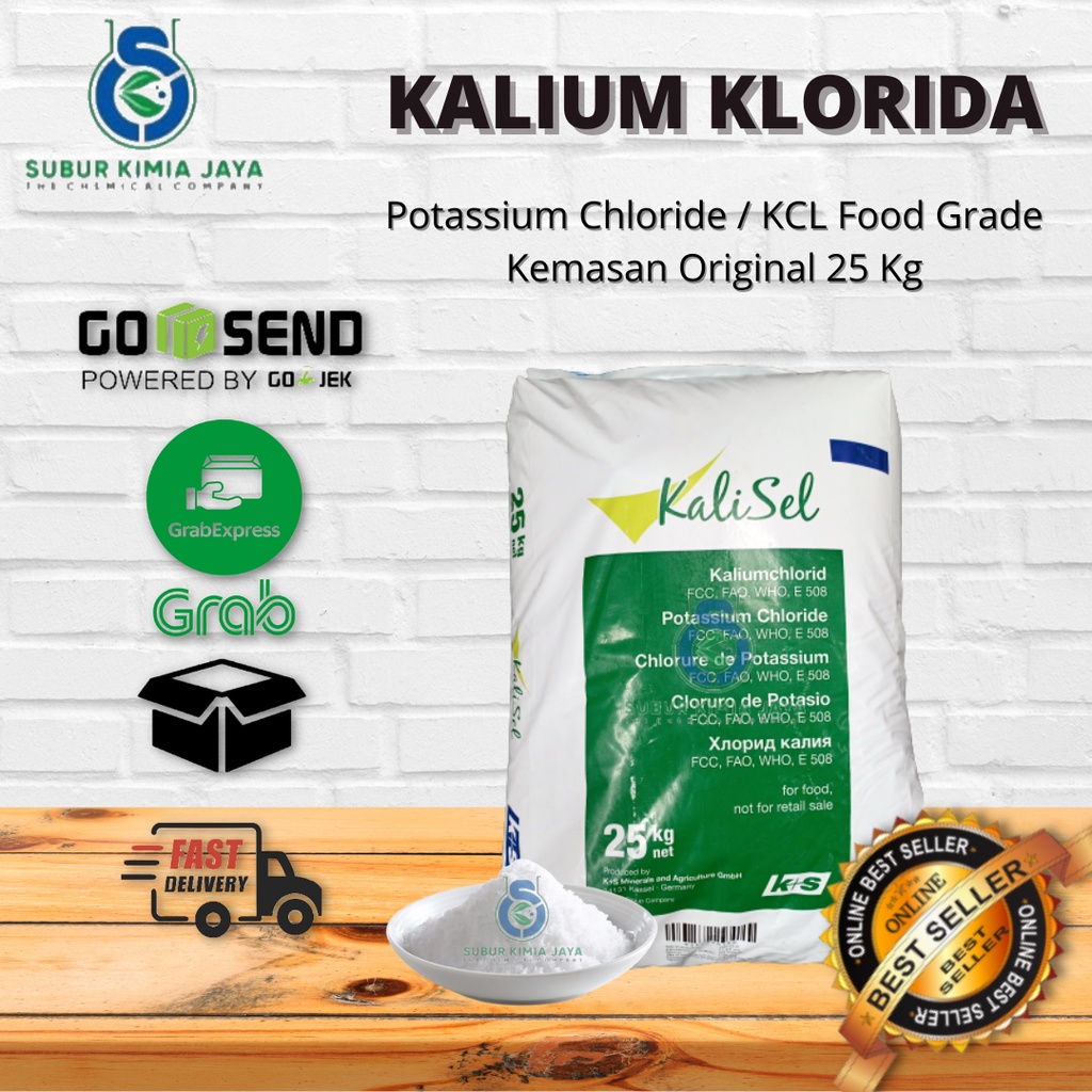 Jual Garam Kalium Klorida FOOD GRADE / Garam KCL Putih Halal 25 Kg ...
