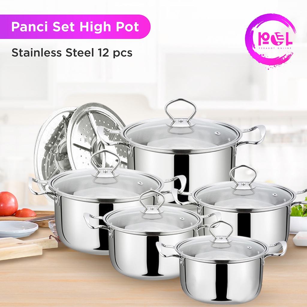 Jual POL Panci Set High Pot 12 pcs | Shopee Indonesia