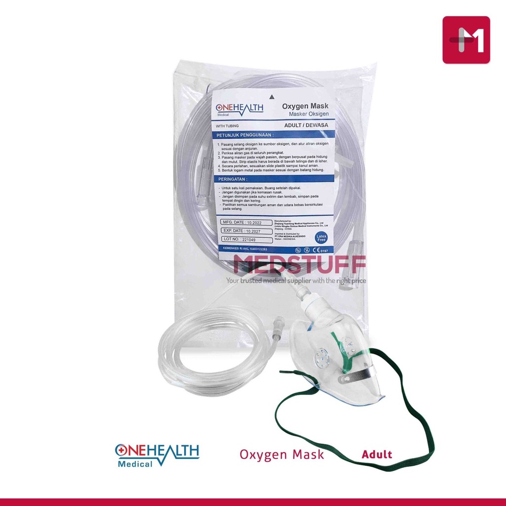 Jual Masker Oksigen Onehealth Simple Oxygen Mask Onehealth Sungkup ...