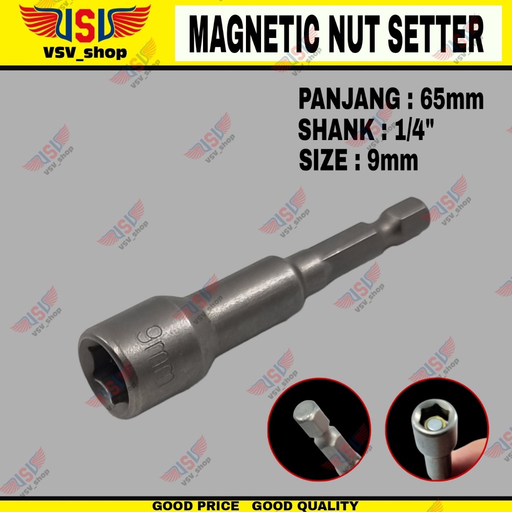Jual Kunci Sok Magnetic Nut Setter 8-14mm Mata Bor Roofing Mata Socket ...