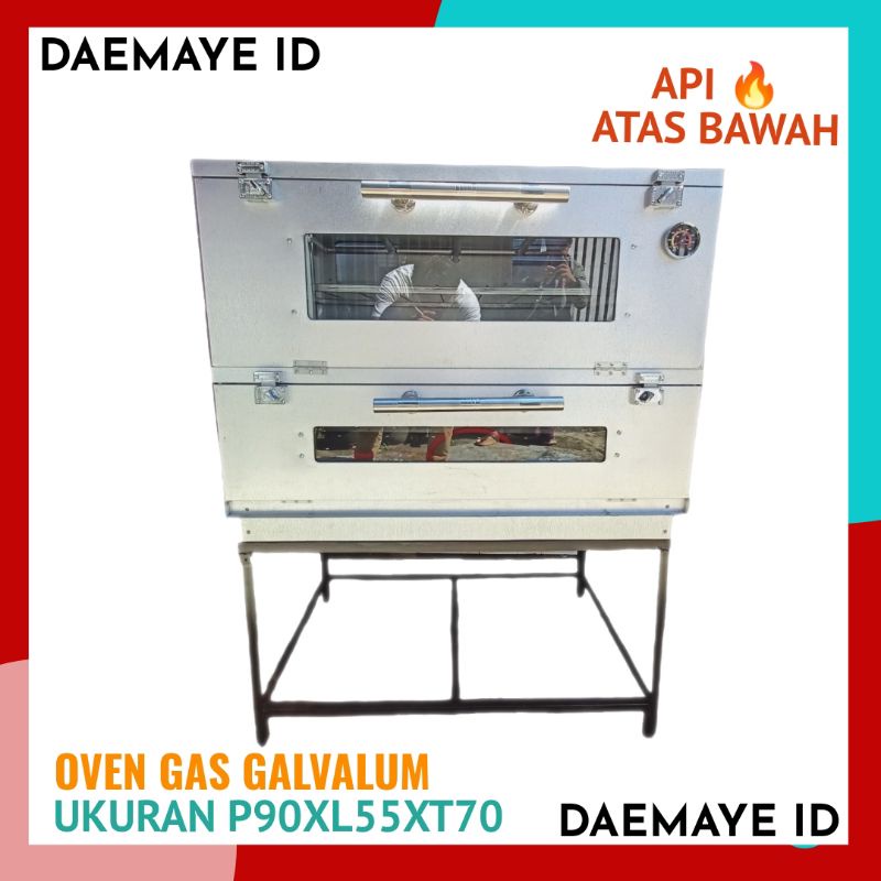 Jual OVEN GAS/OVEN API ATAS BAWAH/BAHAN GALVALUM/UKURAN 90X55X70 CM ...