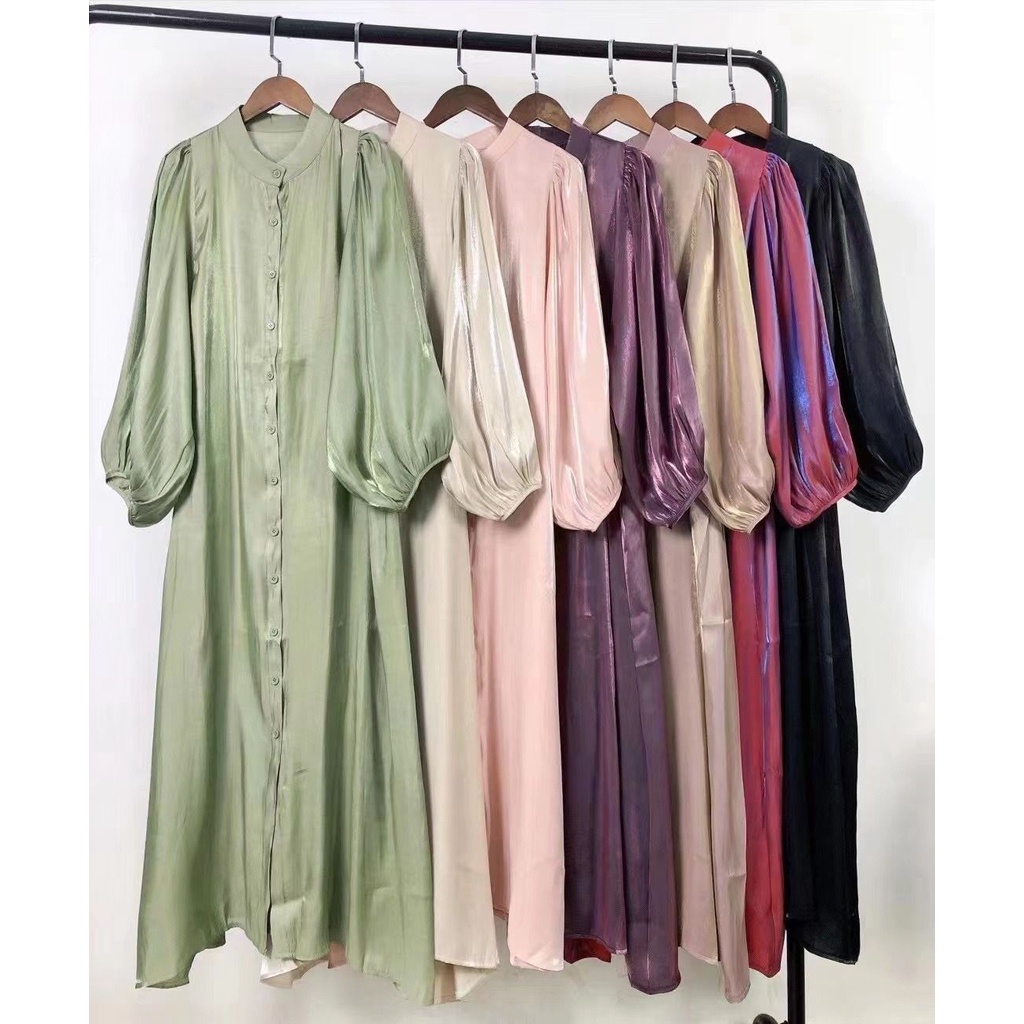 Jual 【Ramadhan】Shimmer Dress Hijab Lebaran Free Belt | dress korea ...