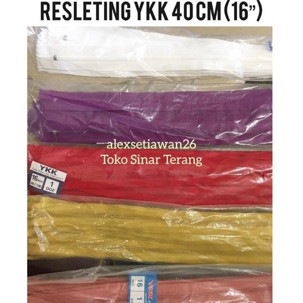 Jual Resleting YKK 40 cm 16 inch - rit YKK per lusin | Shopee Indonesia