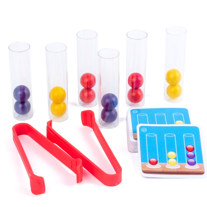 Jual Mainan Sensory Bola Tabung Tes Motorik Halus Montessori Thinking ...