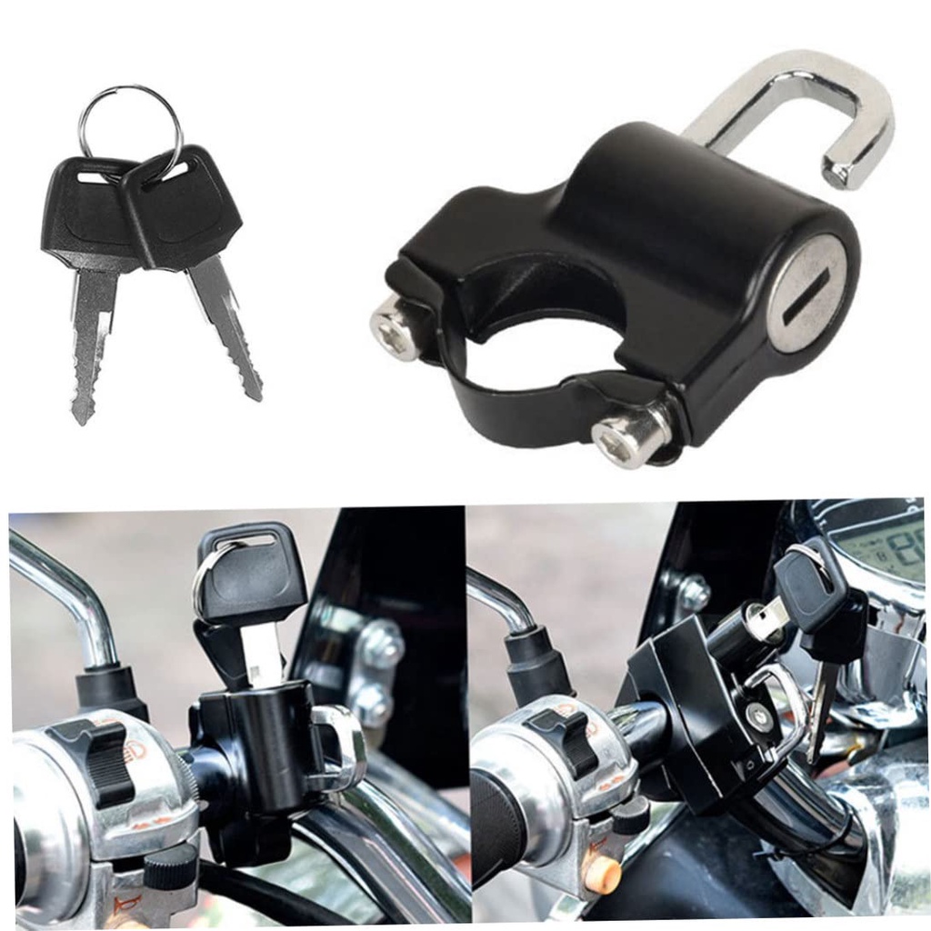 Jual Hitam Anti-Theft Kunci Kunci Pengaman Helm Untuk Stang Motor ...