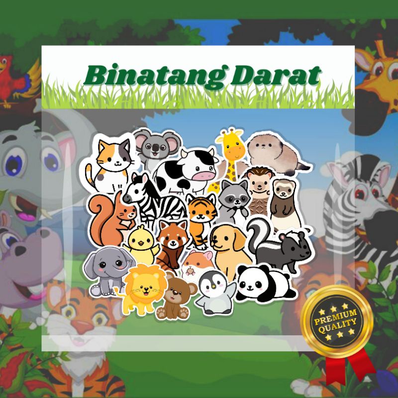 Jual 50PCS+ Sticker Binatang Hewan | Sticker Hewan Darat | Sticker ...