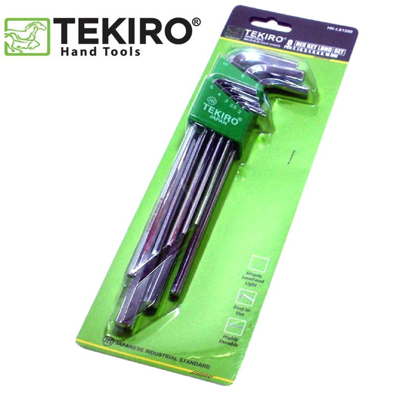 Jual Tekiro RYU Kunci L Set 8 Pcs 9 pcs Panjang Ukuran 1,5 2 3 4 5 6 8 ...