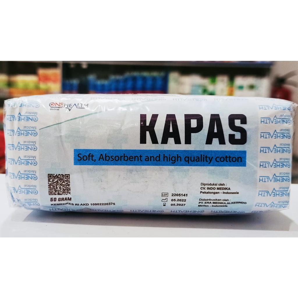 Jual Kapas Luka 𝟓𝟎𝐆𝐑 𝐎𝐍𝐄𝐇𝐄𝐀𝐋𝐓𝐇 - Membersihkan/Menutupi Luka | Shopee ...