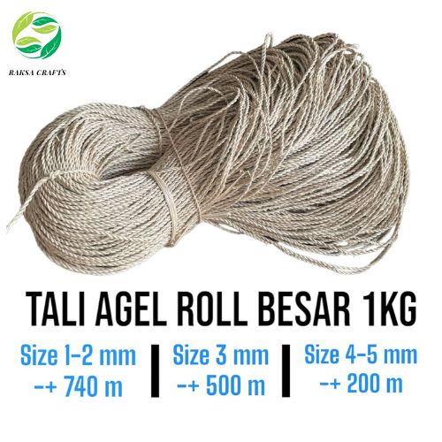Jual Tali agel 1 2 3 4 5 mm- mendong - rami -tali undangan - tali rustic | Shopee Indonesia