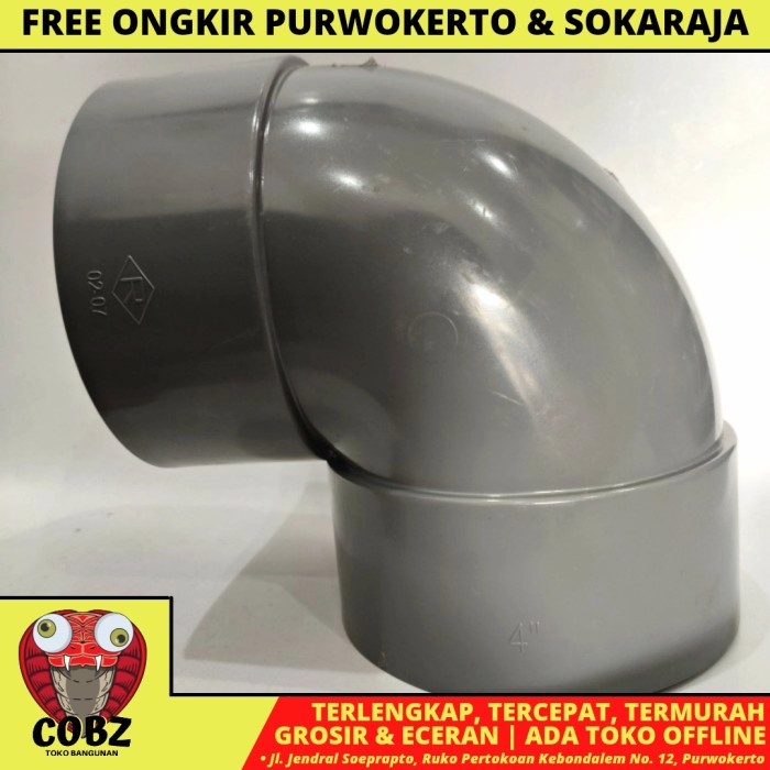 Jual RUCIKA KNEE KENI SAMBUNGAN PIPA L ELBOW 4 INCH | Shopee Indonesia