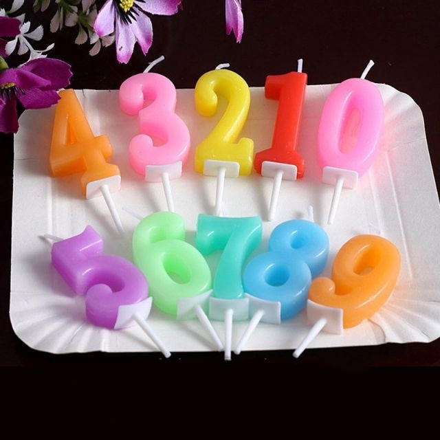 Jual Lilin angka rainbow Candle Nomor Lilin dekorasi ulang tahun ...
