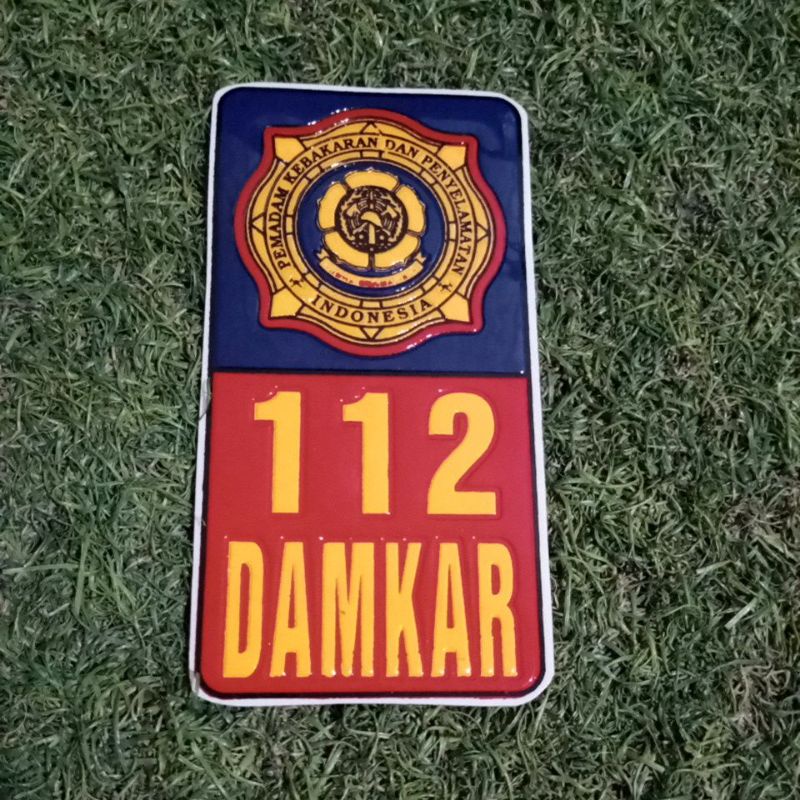 Jual STIKER EMBOS PLAT NO DAMKAR 113/112 /PEMADAM KEBAKARAN | Shopee ...