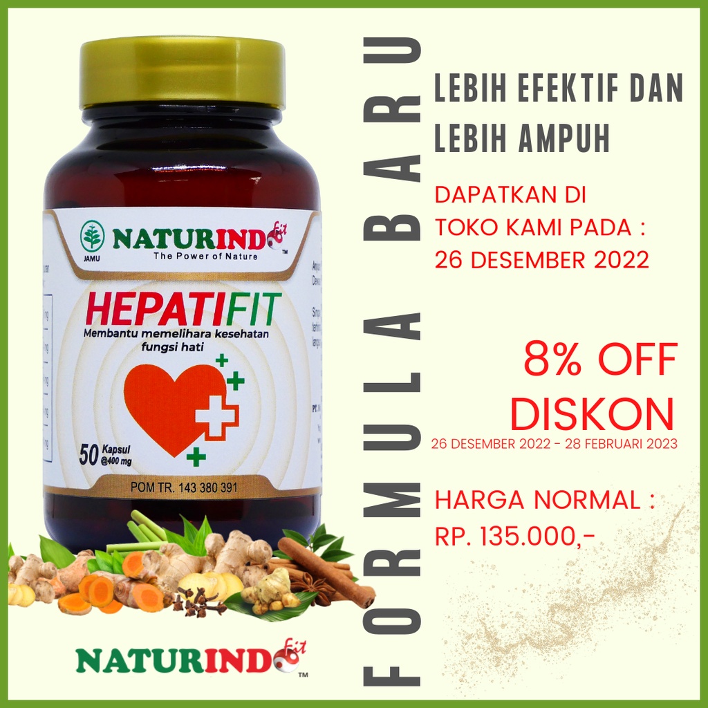 Jual NATURINDO HEPATIFIT Obat Herbal Fungsi Hati Liver Hepatitis ...