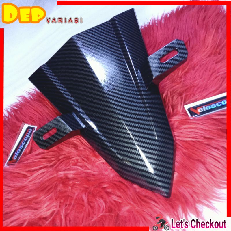 Jual Cover Dudukan Plat Nomor Carbon Honda Beat Deluxe Street LED 2020/2021/2022 | Shopee Indonesia
