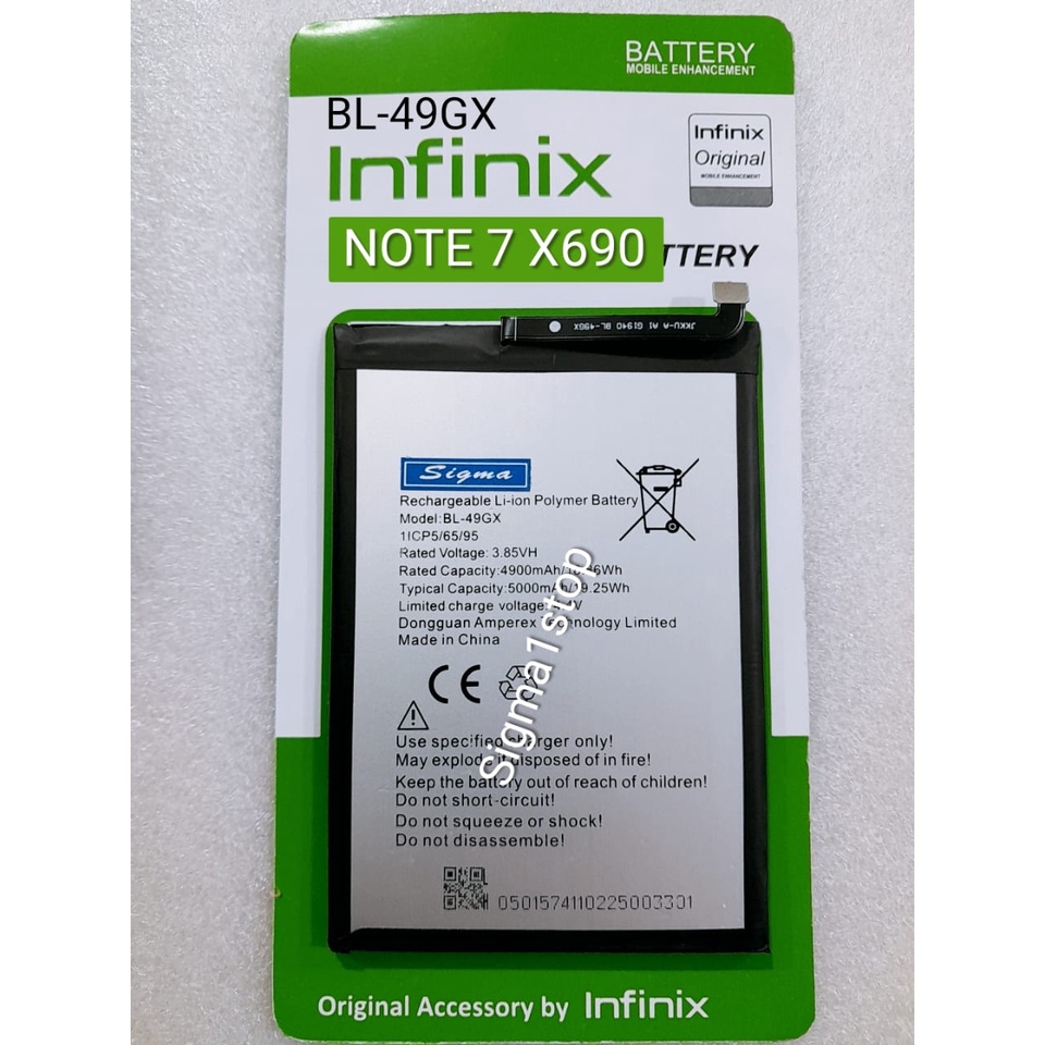 Jual INFINIX NOTE 7 NOTE 10 HOT 11S NFC BL 49GX BATERAI BATTERY SMART 5 ...