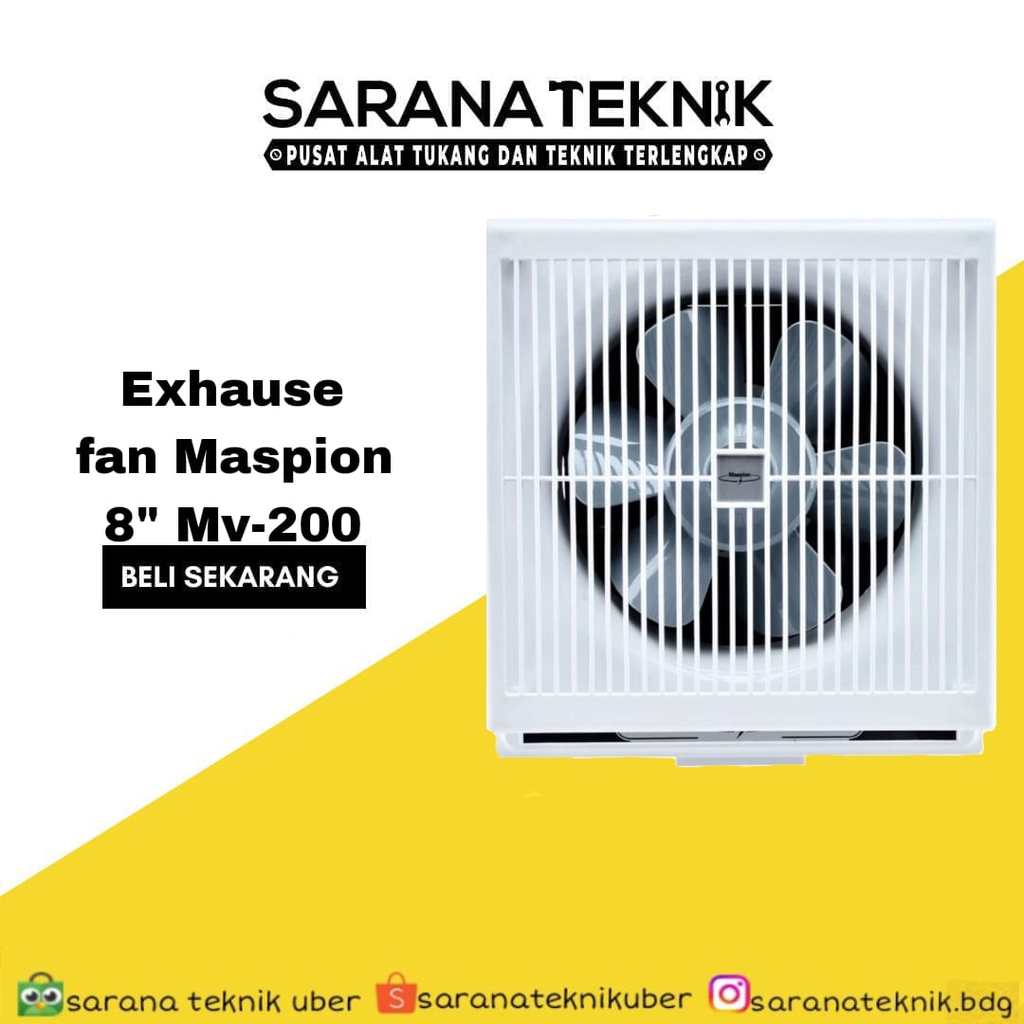 Jual [SARANA TEKNIK Exhaust Fan/Kipas Angin Hisap Maspion MV-200 NEX (8 Inch) / Exhause fan ...