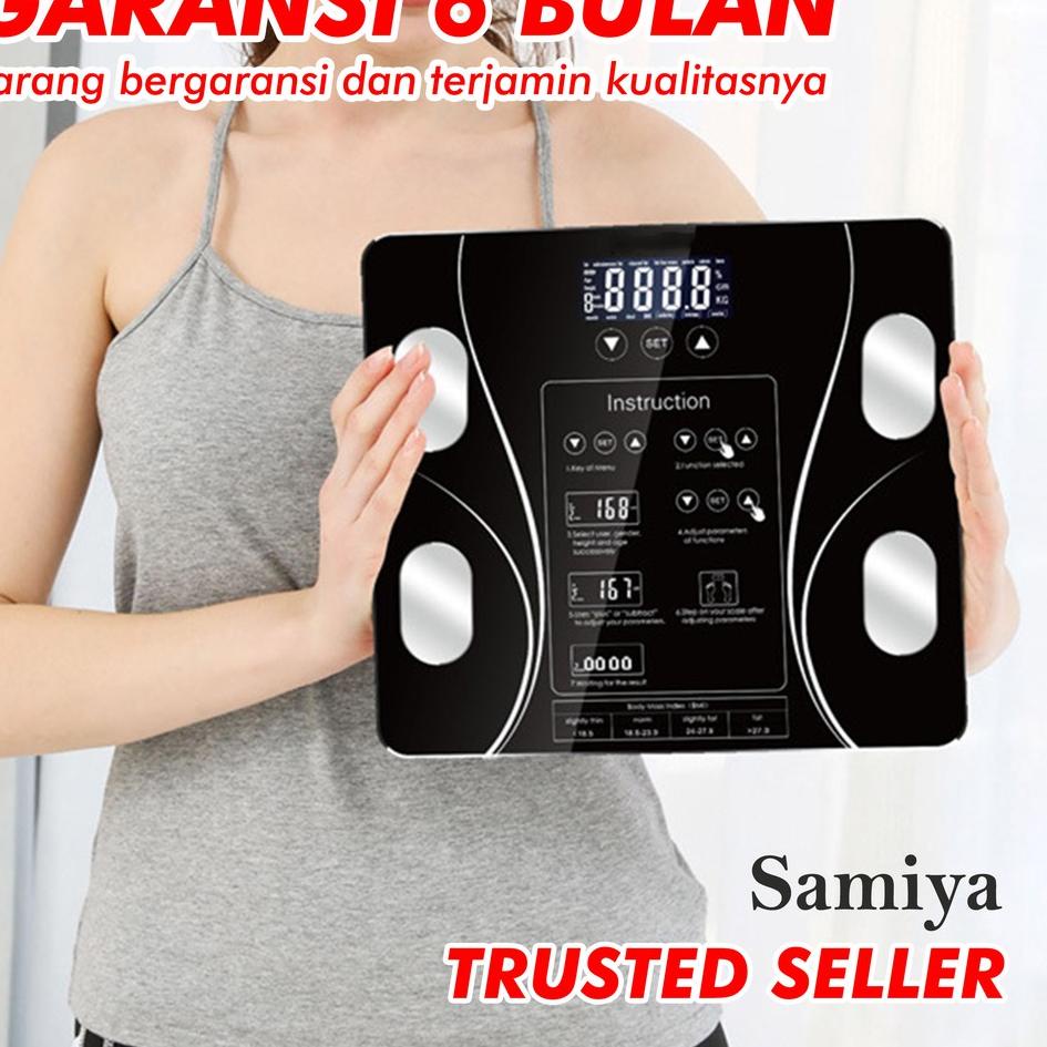 Jual Baru - timbangan badan digital / smart body fat scale LED / alat ukur kadar lemak ...