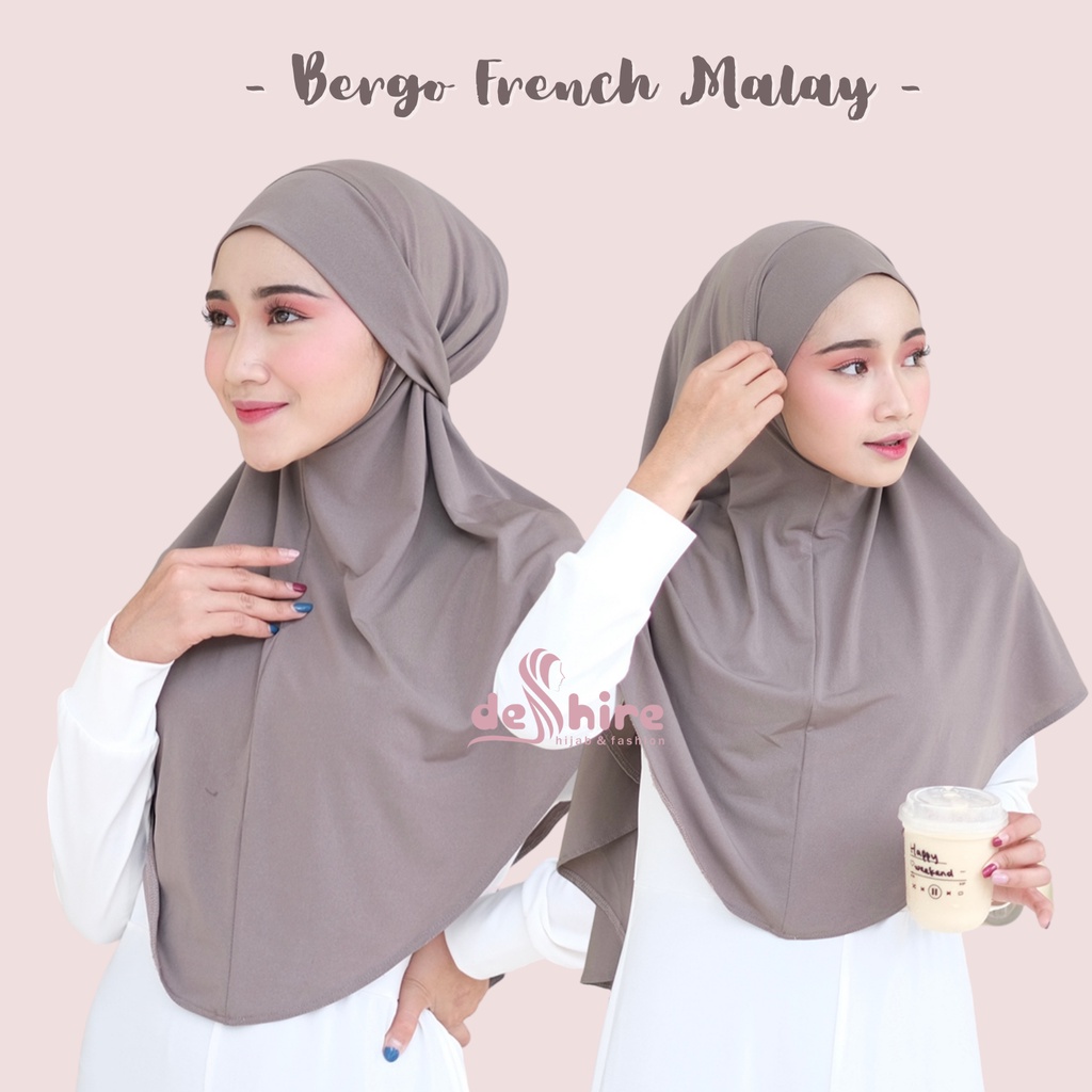 Jual Bergo Tali Malay / Khimar French Jersey Import | Shopee Indonesia