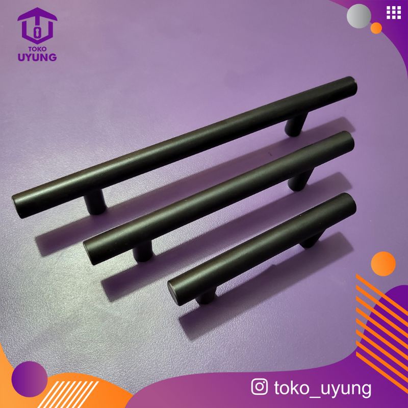 Jual Furniture handle FH D208 Matt Black handle pintu lemari hitam ...