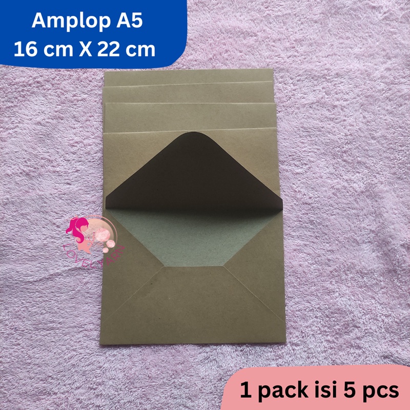 Jual [5 pcs] Amplop Vintage A5 | Kraft | Samson | Coklat | Packing ...