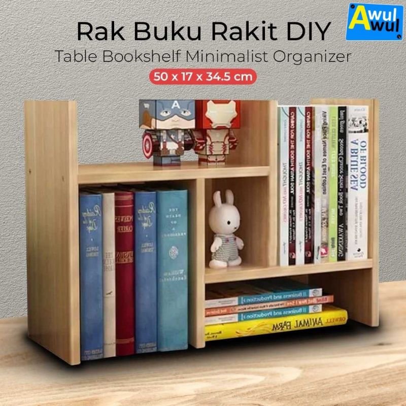 Jual Rak buku Minimalis Kayu MDF Rakitan DIY | Shopee Indonesia