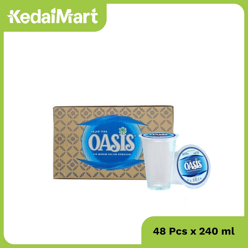 Jual Oasis Air Minum Gelas Box Isi 48 x 240 ml | Shopee Indonesia