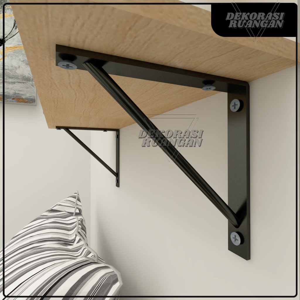 Jual Rak Besi Siku Rak Dinding Minimalis Tempel Tembok Gantung | Shopee ...