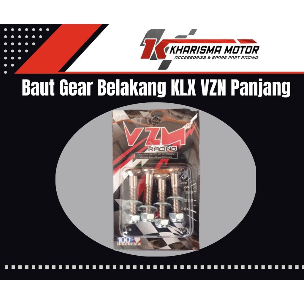 Jual BAUT GEAR BELAKANG KLX VZN PANJANG | Shopee Indonesia