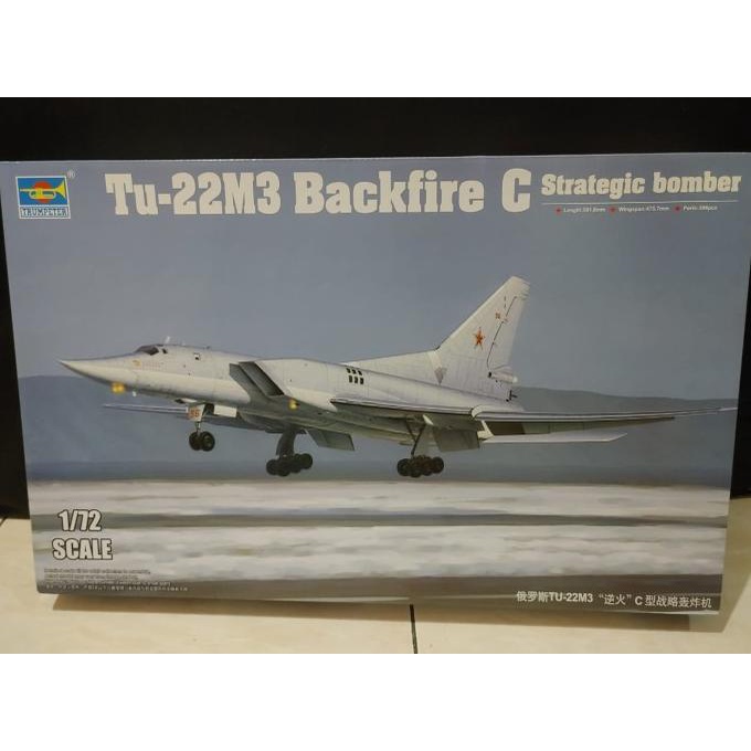 Jual Mokit Trumpeter 01656 Tu-22M3 Backfire C Strategic Bomber 1/72 ...