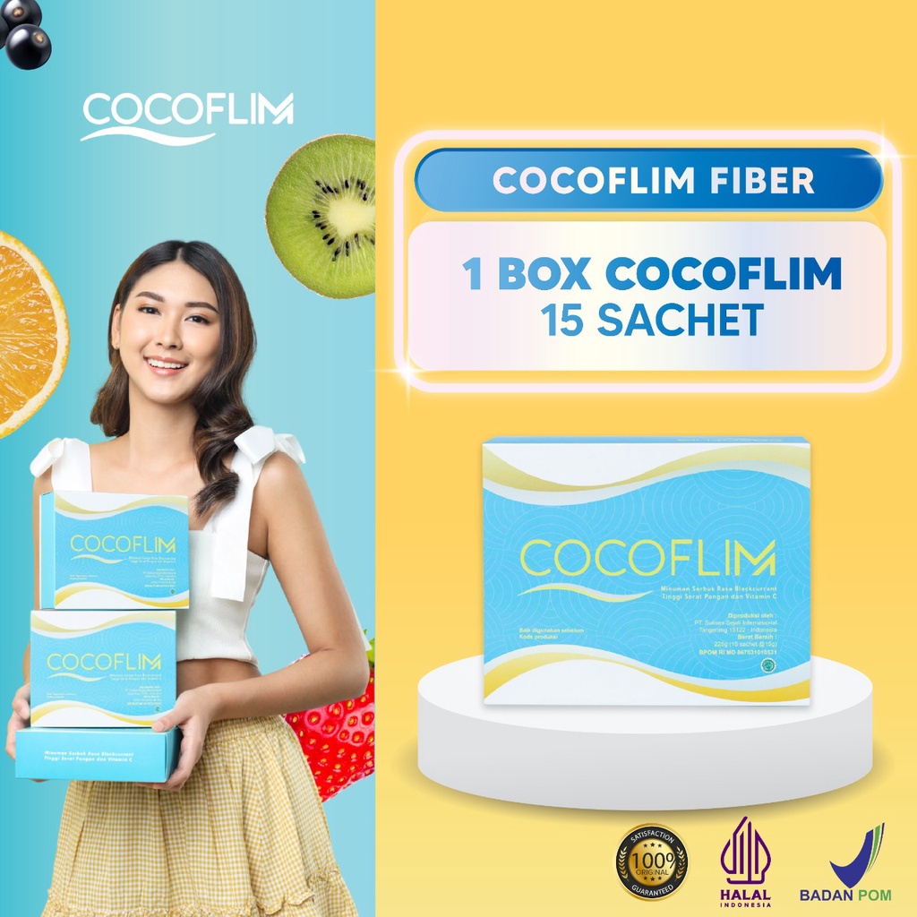 Jual COCOFLIM Fiber 1 Box Minuman Kesehatan Detox & Diet isi (15 ...