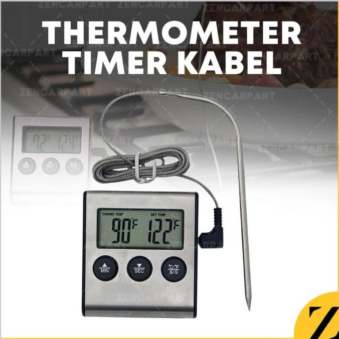 Jual Termometer v2 Masak Kopi Oven Air Minyak Daging digital Kabel ...
