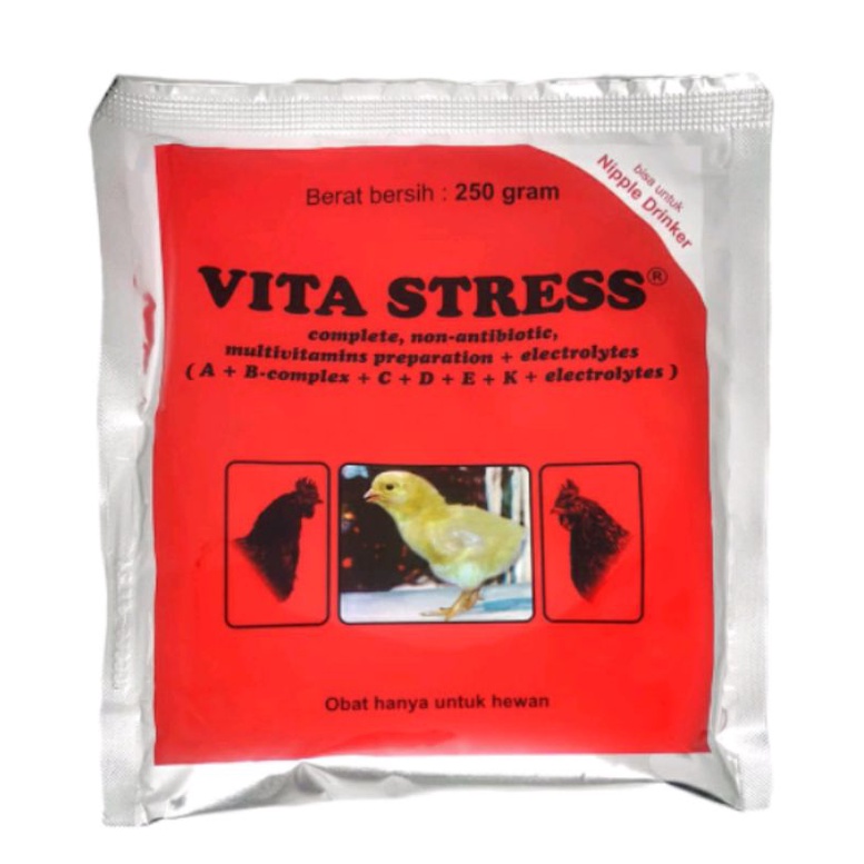 Jual Vita Stress 250 gram Multivitamin Unggas Ayam | Shopee Indonesia