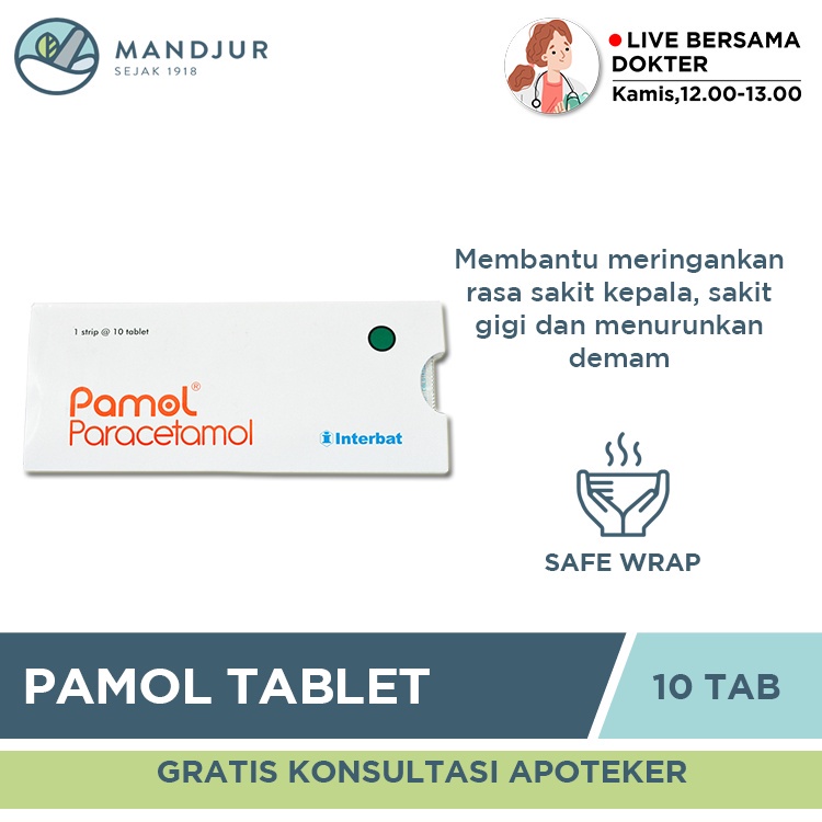 Jual Pamol 500 Mg 10 Tablet - Obat Pereda Demam, Sakit Gigi, Sakit ...