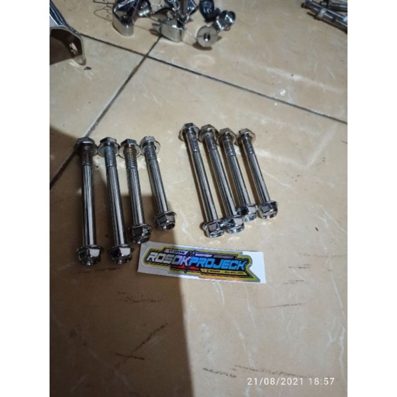 Jual BAUT PANGKON MESIN MEGAPRO BAUT PANGKON MESIN TIGER ORIGINAL SUDAH CHROME | Shopee Indonesia