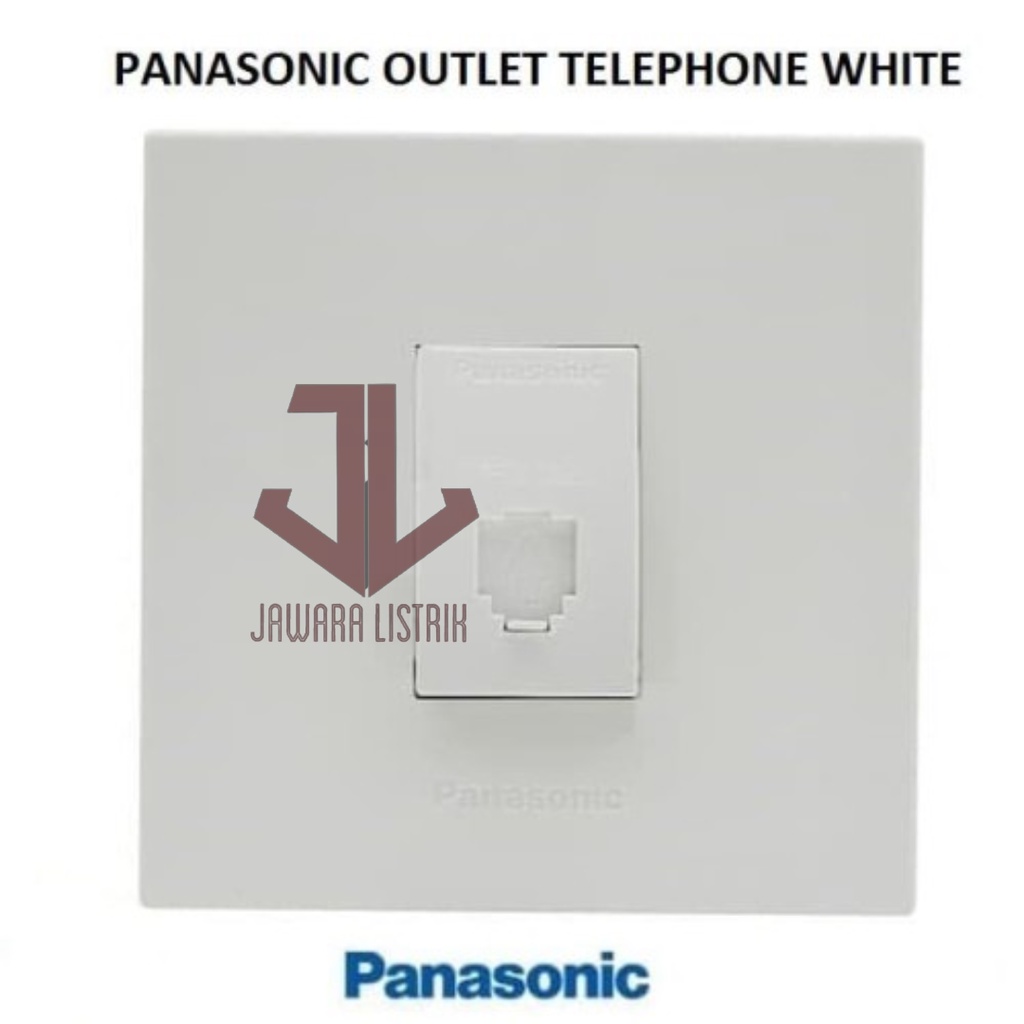 Jual STOP KONTAK OUTLET TELEPON PANASONIC + FRAME PUTIH WESJ78019 ...