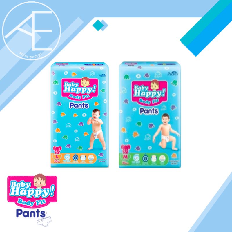 Jual BABY HAPPY Pants M34 L30 || pempes baby happy | Shopee Indonesia