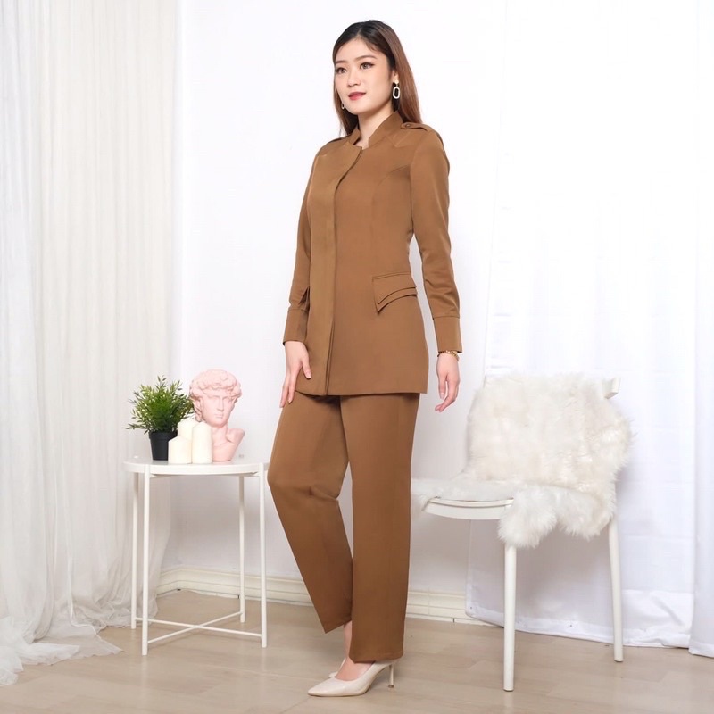 Jual Blazer wanita seragam pns baju pdh pns wanita kode 6609 | Shopee ...