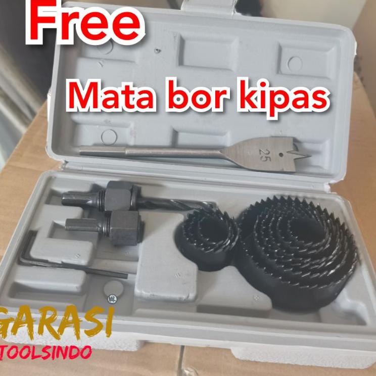 Jual First Order mata bor holesaw set 13 pcs mata bor hidroponik lubang ...
