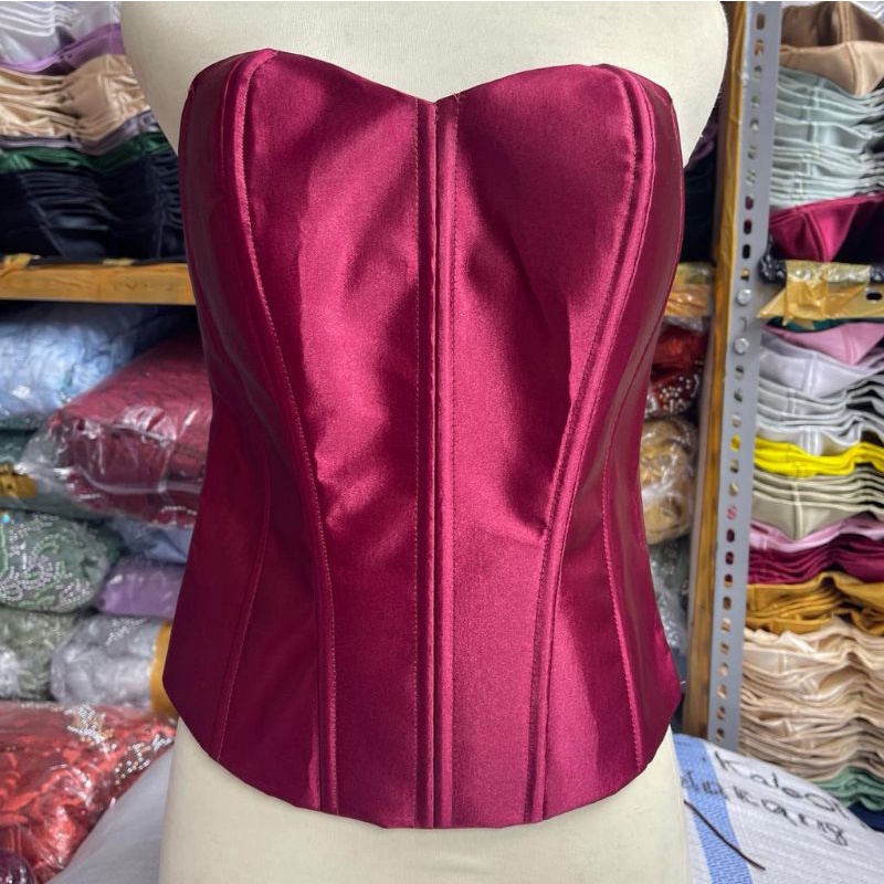 Jual Longtorso Kebaya Korset Kemben Pengantin Bustier Kamisol Satin ...
