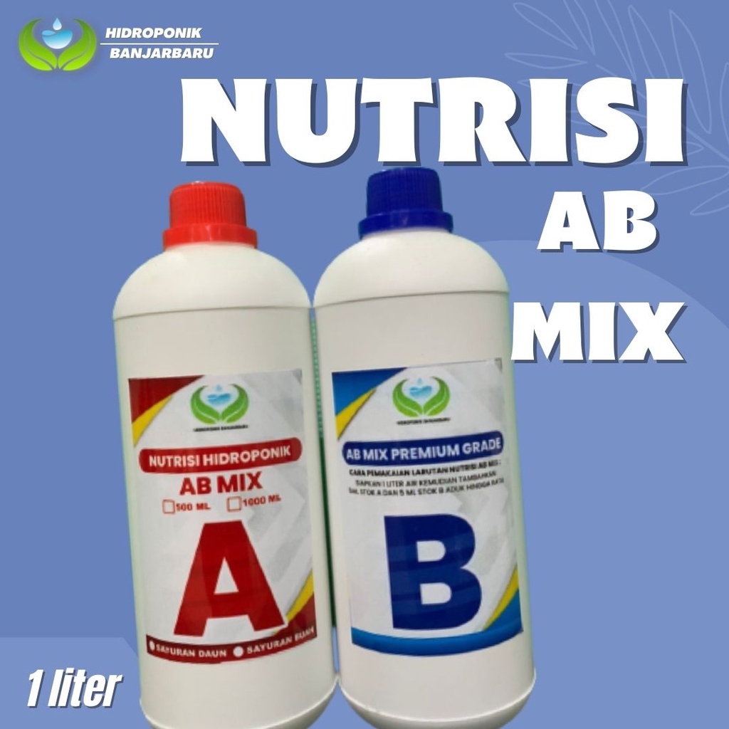 Jual NUTRISI AB MIX CAIR HIDROPONIK BANJARBARU SAYUR DAUN 1 LITER ...