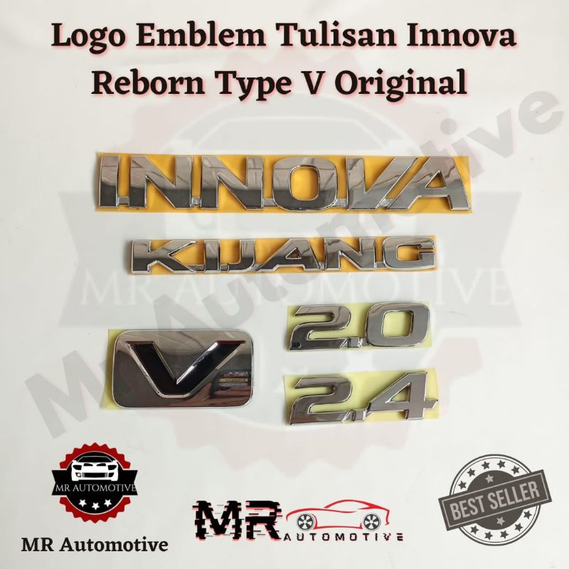 Jual Logo Emblem Tulisan Innova Reborn Type V Set ORIGINAL | Shopee ...