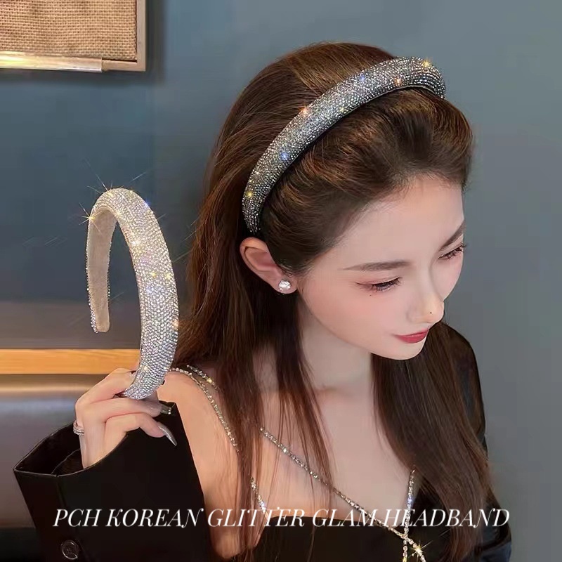 Jual PCH Korean Glitter Glam Headband / Bando Bantal Korea Glitter ...